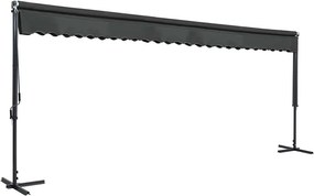 Volně stojící markýza 600 x 300 cm antracitová 145888