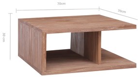 Konferenční stolek 70 x 70 x 30 cm masivní teakové dřevo - Default Title