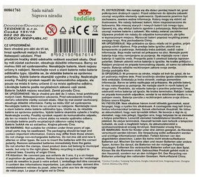 Teddies Sada nářadí plast s aku vrtačkou 16x17cm na baterie se zvukem s batohem v krabici 25x31x11cm