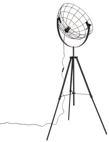 Průmyslová stojací lampa na stativu černá 50 cm nastavitelná - Hanze