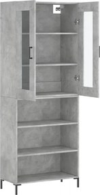 Skříň highboard betonově šedá 69,5x34x180 cm kompozitní dřevo 3198725