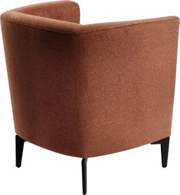 Designové křeslo, terakota/černá, KAPY