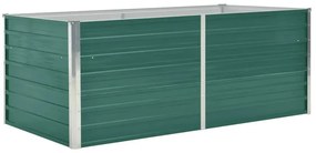 vidaXL Vyvýšený zahradní truhlík 160x80x45 cm pozinkovaná ocel zelený