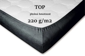 DADKA VRACOV Froté prostěradlo černé Rozměr 90x200x20 jednolůžko