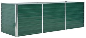 vidaXL Vyvýšený záhon pozinkovaný ocel 240 x 80 x 77 cm zelený