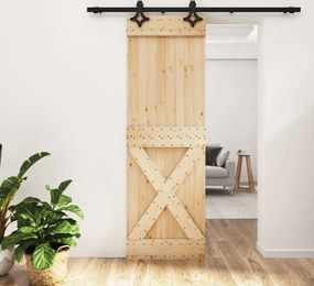 vidaXL Posuvné dveře s kováním 70 x 210 cm masivní borové dřevo [3203151]