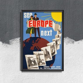 Retro plakát Evropa