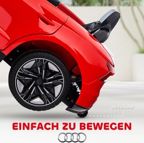 HOMCOM dětské elektrické autíčko, dětské autíčko na dálkové ovládání, AUDI RS e-tron GT dětské autíčko s bezpečnostním pásem, klaksonem a hudbou a sv…