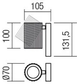 Redo 01-2582 - Nástěnné bodové svítidlo DELPHI 1xGU10/7W/230V zlatá