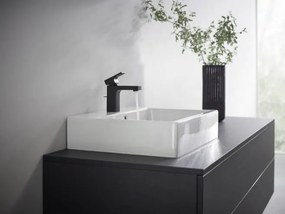 Hansgrohe Vernis Shape, umyvadlová baterie s výpustí, EcoSmart, černá matná, 71561670