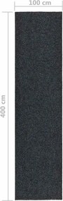 Běhoun čisticí zóna 100 x 400 cm antracitový 327171