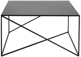 Nordic Design Černý kovový konferenční stolek Mountain 100 x 100 cm
