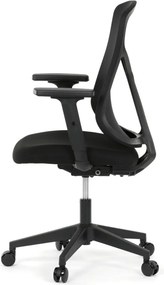 Kancelářská židle KA-S2173 BK, synchronní mechanismus, černá síťovina (67 x 60) cm