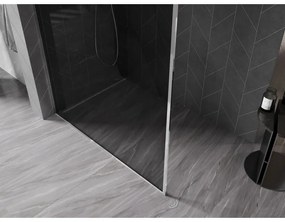 Mexen Kioto-F, sprchová zástěna s rámem 80 x 202 cm, 8 mm šedé sklo, chromový profil, 800-080-104-01-40
