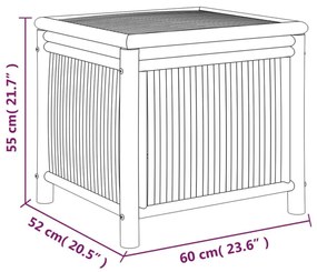 Petromila Zahradní úložný box 60 x 52 x 55 cm bambus