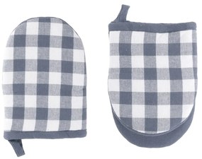 Bavlněné kuchyňské rukavice v sadě 2 ks Gingham – Tiseco Home Studio