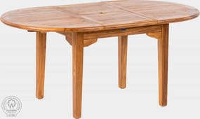 FaKOPA Oválný jídelní stůl z masivního dřeva pro venkovní použítí Chantelle