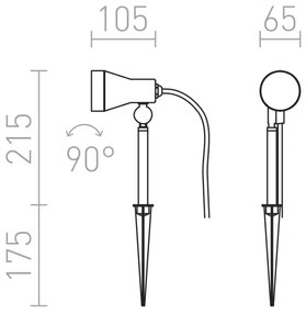 RED - Design Rendl - R10427 - Venkovní svítidlo DIREZZA 1xGU10/35W/230V IP54