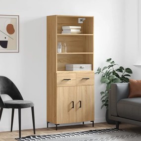 Skříň highboard dub sonoma 69,5 x 34 x 180 cm kompozitní dřevo 3200516