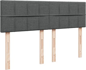 Box spring postel s matrací tmavě šedý 140 x 190 cm textil 3287064