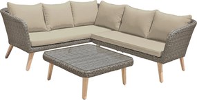XXXLutz TERASOVÁ SEDACÍ SOUPRAVA dřevo, kov, plast, sklo, textil Gardenson - Online Only zahradní nábytek - 002836033202