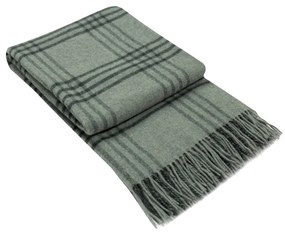 Pletený pléd (deka) Andora z ovčí vlny a kašmíru Barva šedá se vzorem