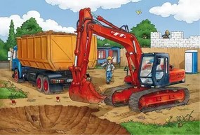 SCHMIDT Puzzle Na staveništi / 3x24 dílků / 26,3 x 17,8 cm
