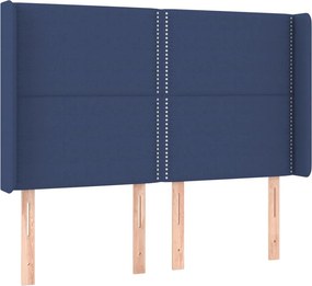 Box spring postel s matrací a LED modrá 140x200 cm textil 3138803