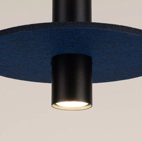 Sollux Lighting Závěsné svítidlo PELTA 1 černé/tmavě modré