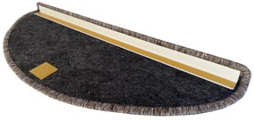 Vopi Nášlapy na schody Gandia béžový půlkruh, samolepící - 28x65 půlkruh (rozměr včetně ohybu)