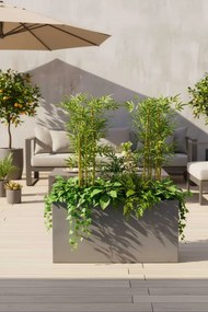 Květináč ELEMENTO SLIM, sklolaminát, šířka 90 cm, beton design, šedá