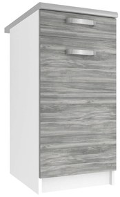 Kuchyňská skříňka Belini spodní se zásuvkami 40 cm šedý antracit Glamour Wood s pracovní deskou  TOR SDSZ1-40/1/WT/GW/0/U