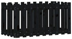 vidaXL Vyvýšený záhon plotový design černý 100x50x50 cm masiv borovice