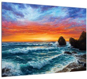 Skleněný obraz - Západ slunce (70x50 cm)