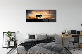 akrylový obraz Unicorn sunset 120x60 cm