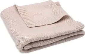 Jollein Deka pletená Sprinkle Knit Silk Rose / Deka / 75x100 cm