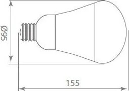 MAX LED LED žárovka E27 B95 40 SMD 18W, teplá bílá
