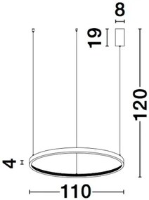 LED lustr Preston 110 černé
