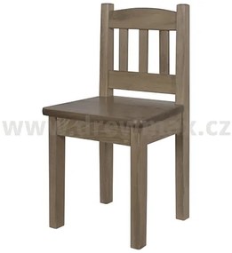 Drewmax AD241 - Jídelní židlička z masivní borovice  v.30cm - Šedá