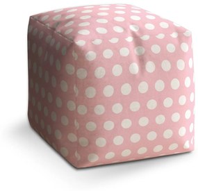 Sablio Taburet Cube Bílé tečky: 40x40x40 cm