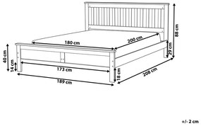 Manželská postel 180 cm Maye (šedá). 1081311