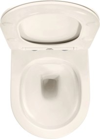 Rea Carlo Mini, závěsná WC mísa 495x370x355mm + toaletní sedátko, Ecru, REA-C5500