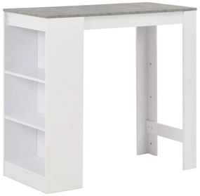 Barový stůl s regálem bílý 110 x 50 x 103 cm 280214