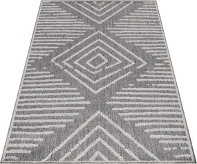 Ayyildiz, AKCE: 👣🛡️140x200 cm Kusový koberec Aruba 4902 grey – na ven i na doma + protiskluzová úprava, šedá, chodba / předsíň