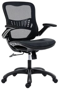 Kancelářská židle DREAM BLACK černá konstrukční síťovina a černý plast