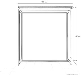 Kalune design Otevřená šatní skříň YENIKOY