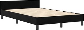 Postel s boxspringem s čelo Černá 120 x 190 cm samet 3344929