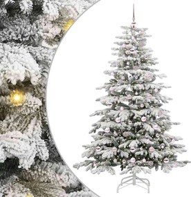 Umělý Skládací Vánoční Strom Bílá 210 cm PE a PVC 3395651
