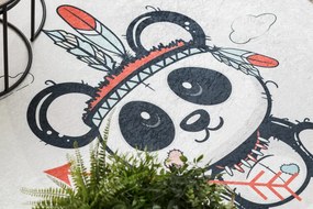 Dywany Łuszczów, Dětský kusový koberec Bambino 1129 Panda cream, 80x150, černobílá, dětský pokoj