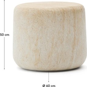 Betonový kulatý zahradní stolek ø 60 cm Drasi – Kave Home